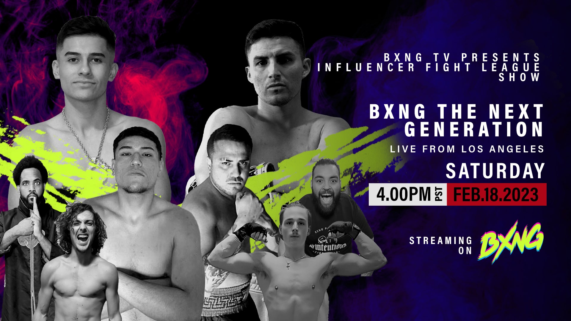 BXNG TV Presents Influencer Fight League Show Live Stream 02/18/23 - BXNG